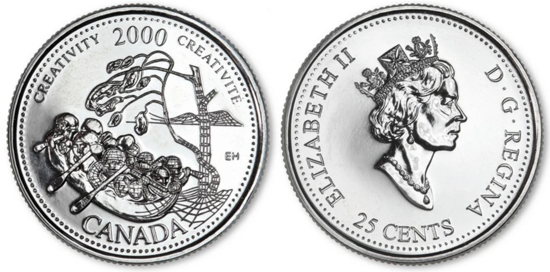 2000 Canada - 25 Cents - Millennium Quarters Series - Creativity ...